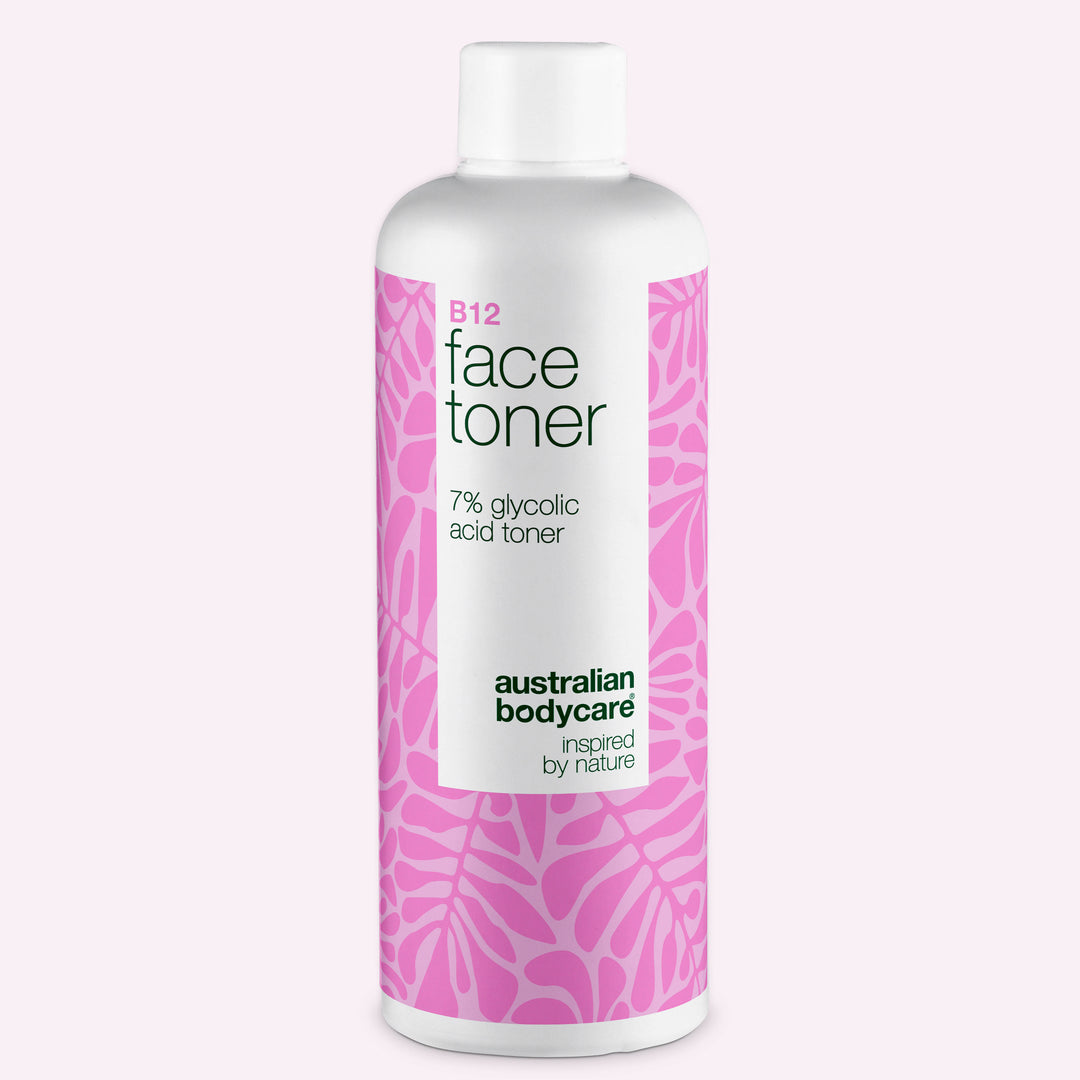 Exfolierende toner med B12 og 7% Glycolic Acid for glød & jævn hudtone